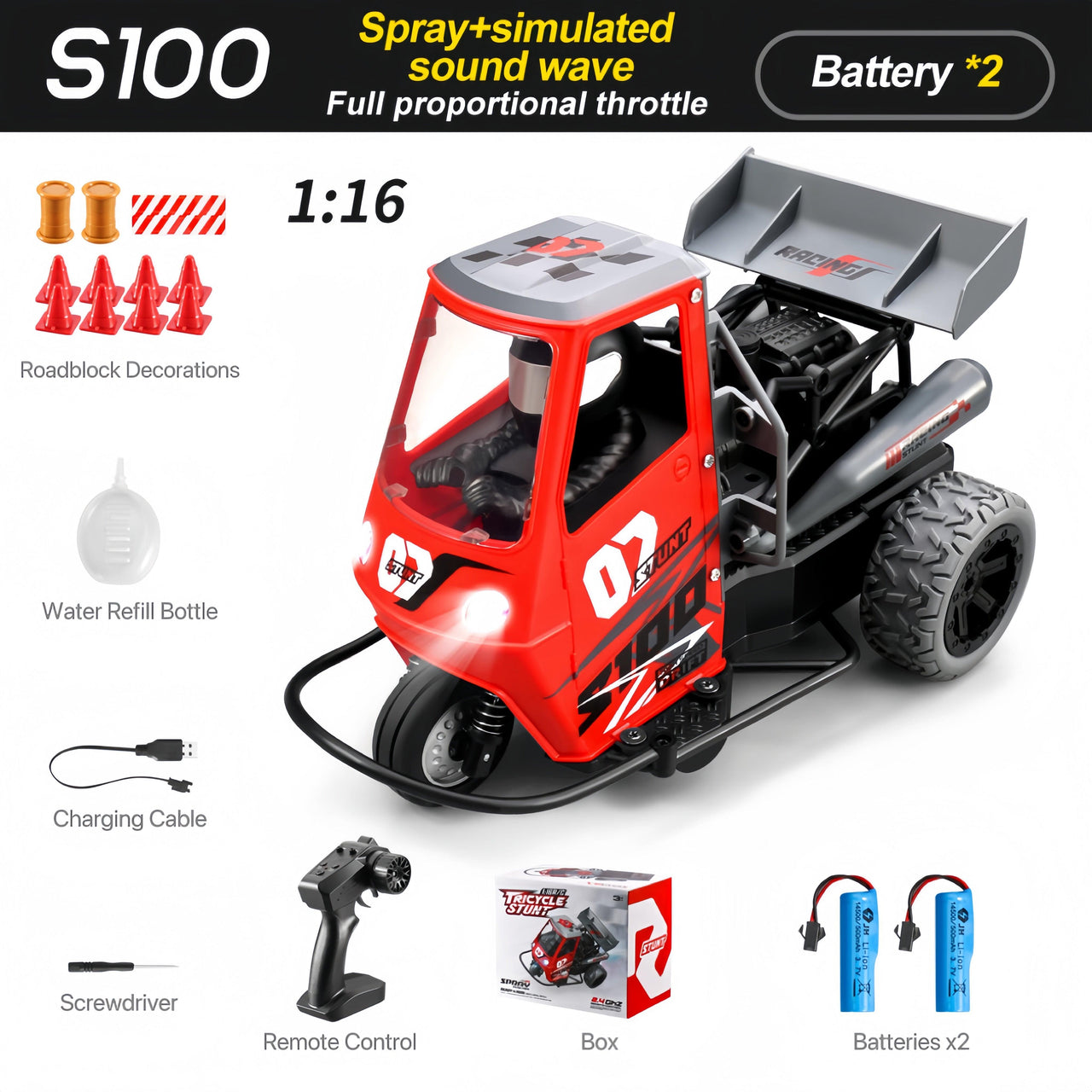 RC Spraying Tricycle: High-Speed Adventure & Drift! | Dream Buzz Store